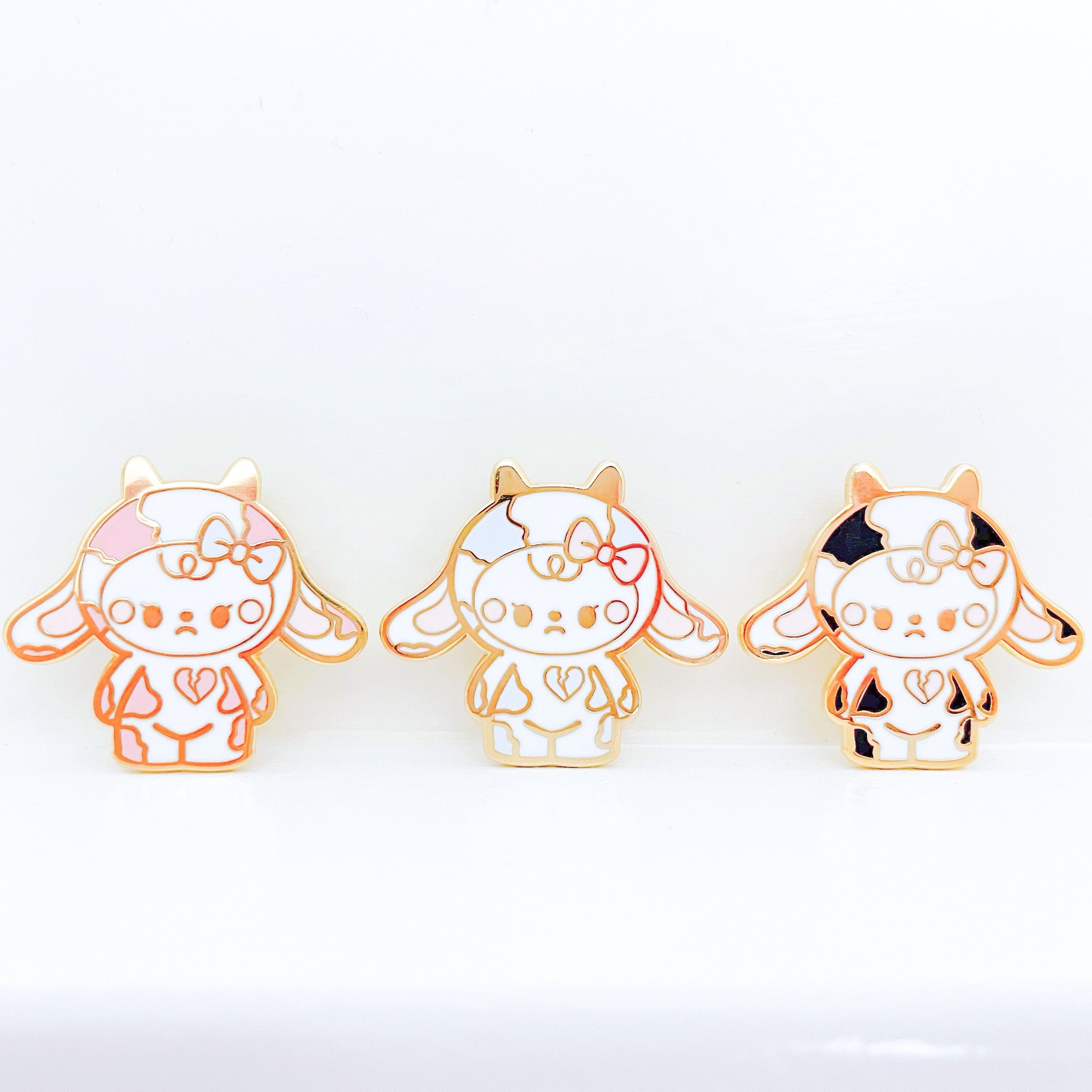 [borahstudio] Honey the Sad Cow Enamel Pin (3 colors) – Borah Studio
