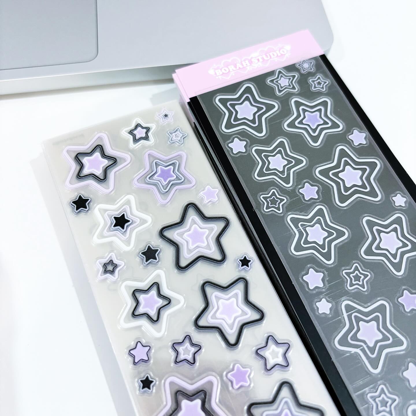 [borahstudio] Shining Star Sticker Sheet (Purple, 2 styles) – Borah Studio